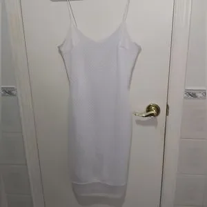 River Island | Dresses | River Island White Dotted Dress With Sheer End ...